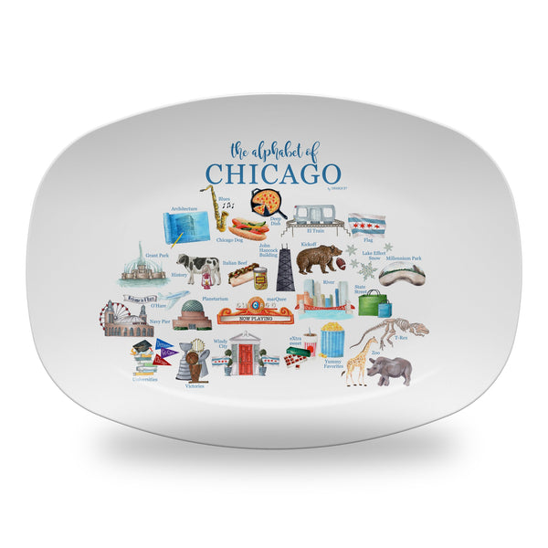CHICAGO ALPHABET MELAMINE PLATTER - Art Effect